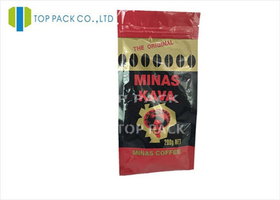 Foil Laminated Food Grade side gusset coffee bags Glossy Finished