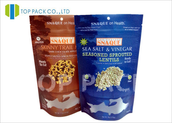 Matte Surface Stand Up Packaging Bag Salt Food Use Customized Window