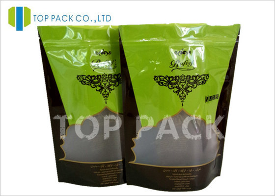 35 Oz OEM Laminated Mylar Stand Up Pouch Bags Zip Lock Customized Window