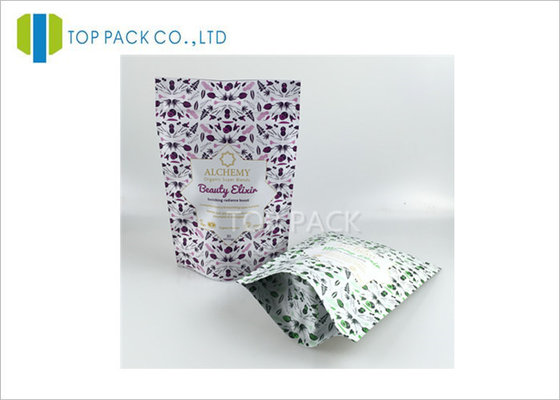 Matte Custom Foil Stand Up Pouches , foil stand up zip pouch Powder Packaging