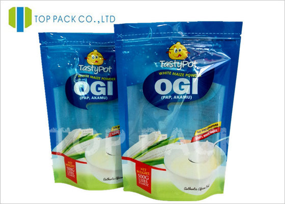 Custom Printed Mylar Zupper Stand Up Plastic Bags Transparent Window 500g