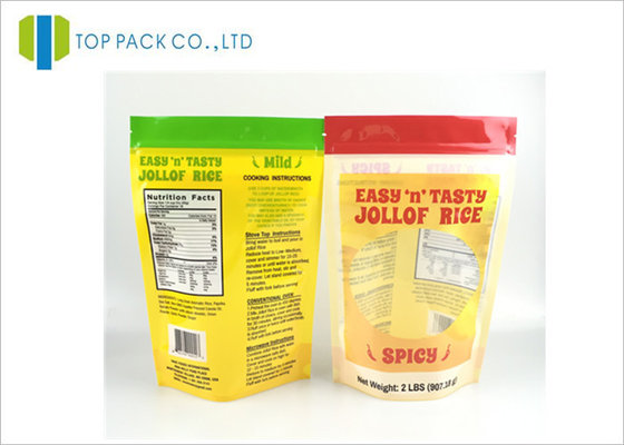 Hear Sealed Stand Up Plastic Bags , Snack Food Packaging Pouches 500g Size