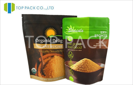 SGS Eco Friendly Aluminum Foil Stand Up Pouches With Zipper , 150 micron Thickness