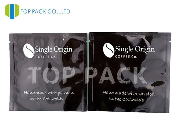 Glossy Effect Aluminum Foil Bags 3 Side Seal Stand Up Coffee Bags Food Grade