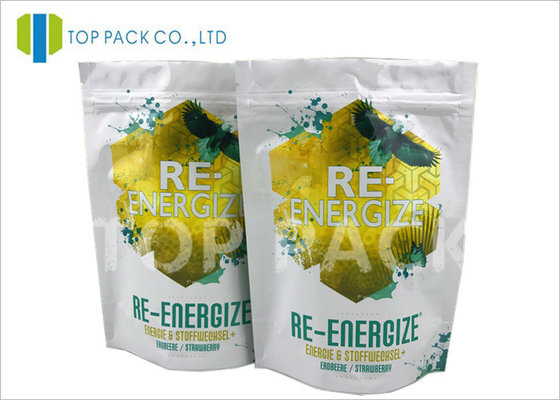 Air proof Stand Up Ziplock Bags Powder Packaging / Resealable Food Pouches For Vitamin