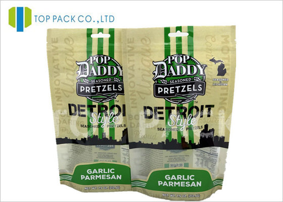 Heat Sealing Zipper Printed Stand Up Pouch Packaging Food Grade Pepper Packaging 400g
