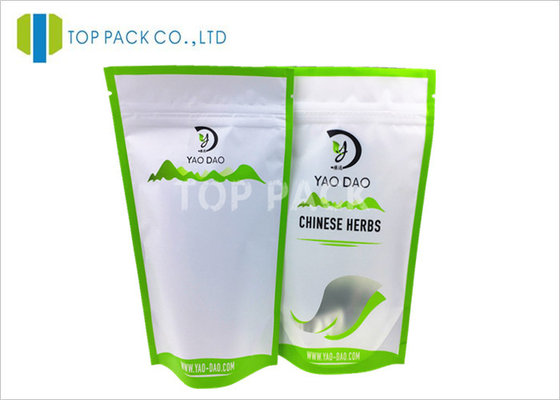 Zip Lock Clear Front Foil Back eco friendly stand up pouches Full Color Printed