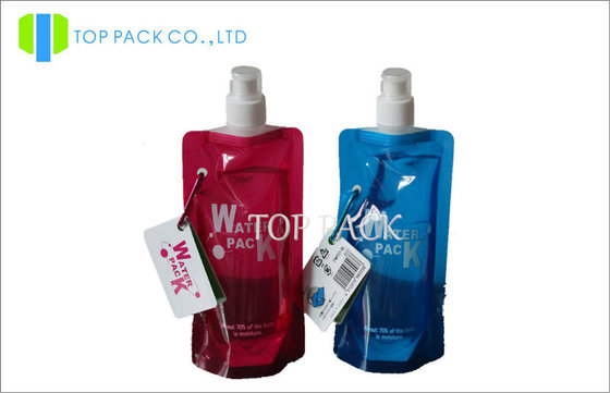 Gravure Printing Stand Up Pouches With Spout , Washing Liquid Packaging Bag