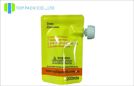 Plastic Stand Up Pouch With Spout , Berries Spouted Pouches Packaging