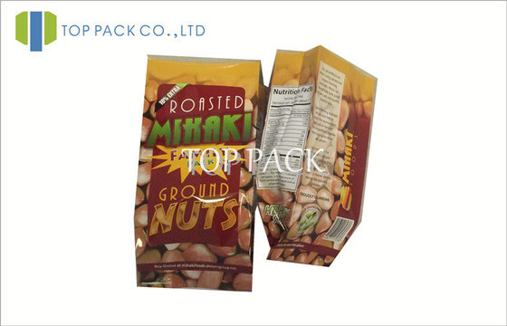 Plastic Side Gusseted Bags For Nuts Packaging , Moisture Proof Reclosable Gusset Pouch
