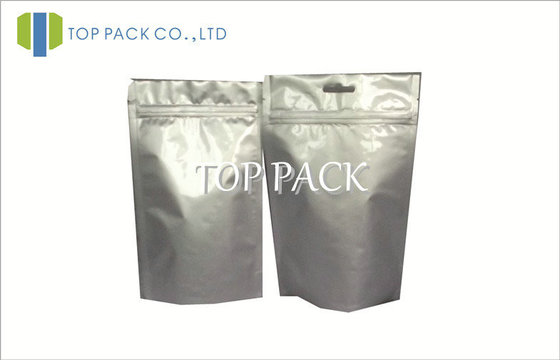 Aluminum Foil Coffee Beans Packaging Bags With Ziplock , Foil Stand Up Pouch