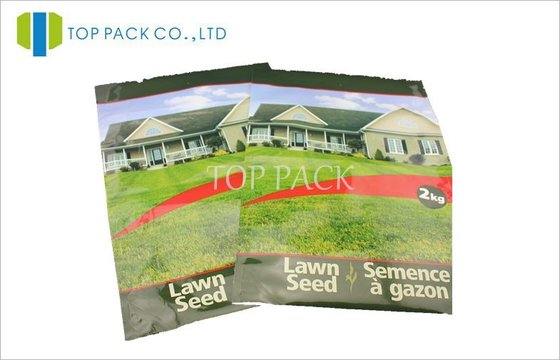 Bottom Gusset Foil Stand Up Pouches For Lawn Seed / Spice 2kg Heat Seal Foil Bag