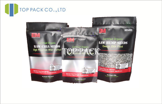 Mini Window Foil Stand Up Pouches For Snack , Foil Bags For Food