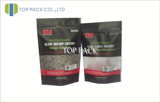 Mini Window Foil Stand Up Pouches For Snack , Foil Bags For Food