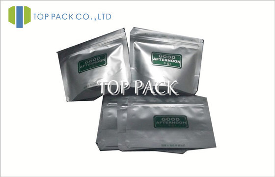 Nuts / Snack Food Foil Stand Up Zip Pouch With Tear Notch , Moisture Barrier