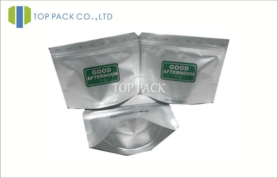 Nuts / Snack Food Foil Stand Up Zip Pouch With Tear Notch , Moisture Barrier