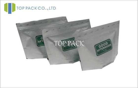 Nuts / Snack Food Foil Stand Up Zip Pouch With Tear Notch , Moisture Barrier
