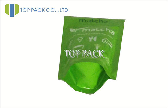 Green Printed Foil Stand Up Pouches