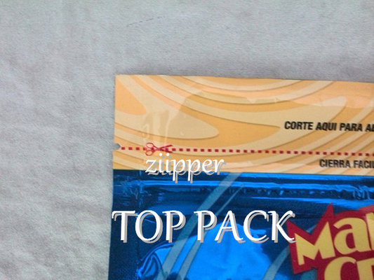 Ziplock Printed Laminated Bags For Nuts Packaging Blue Yellow Promotion