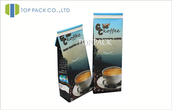 Coffee Side Gusset Pouch With Tin Tie And Valve , Gusseted Reclosable Bags Colorful