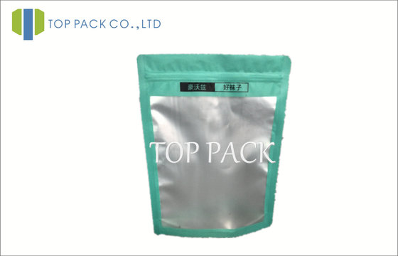 Small Plastic Zipper Pouch With Window For Socks Packaging MOPP VMPET PE