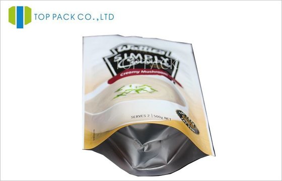 Mini Reusable Stand Up Pouch Packaging , Soup / Frozen Food Pouch Bags 500g