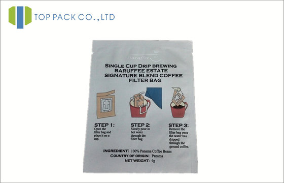 Small Laminated Aluminum Foil Bags , Coffee Packaging Pouch With Zipper