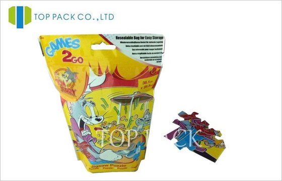 Foil Laminated Ziplock Stand Up Pouches For Jigsaw Puzzle Resealable