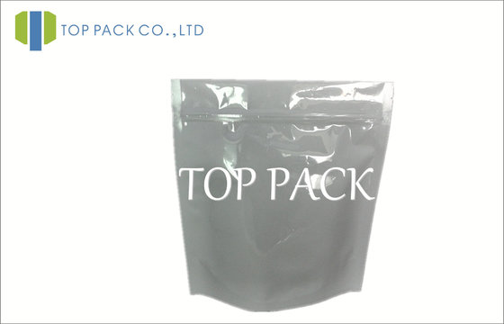 Plain White Ziplock Stand Up Pouches , 16oz Aluminum Foil Bags With Zipper