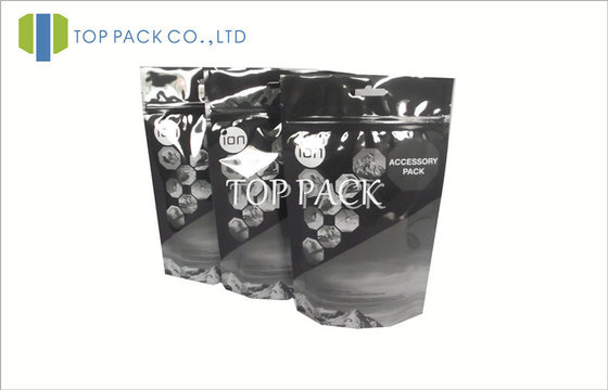Food Foil Stand Up Pouches With Plane Hole , Aluminum Foil Packaging Bag