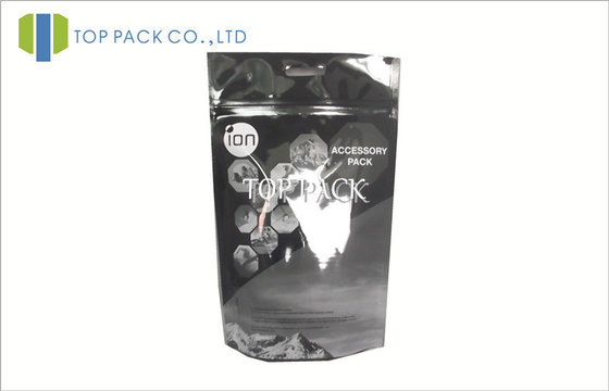 Food Foil Stand Up Pouches With Plane Hole , Aluminum Foil Packaging Bag