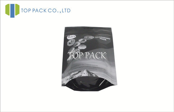 Food Foil Stand Up Pouches With Plane Hole , Aluminum Foil Packaging Bag