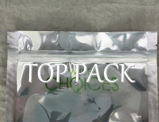 Ziplock Aluminum Foil Pouches For Protein Powder , PET / AL / PE Multilayer Laminated