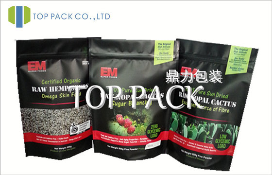 Food Grade Stand Up Food Pouch Packaging With Zipper 250g 450g 500g
