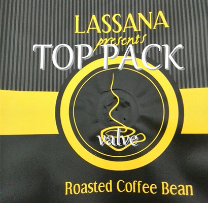 Side Gusset Aluminum Foil Pouches For Coffee Bean With Degassing Valve