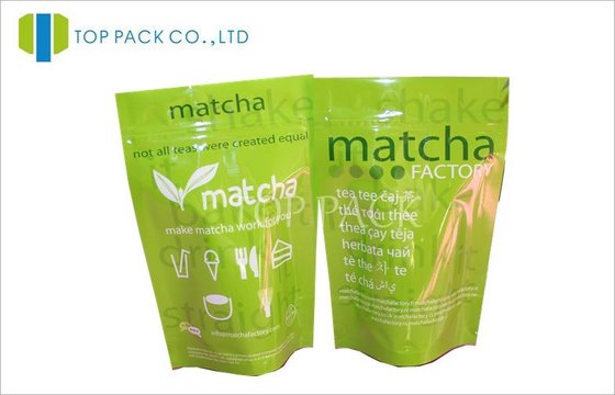 Tea Ziplock Stand Up Pouches Packaging
