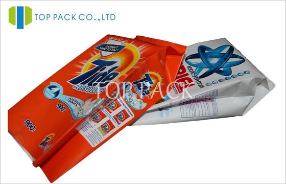 PET / PE Printed Side Gusset Bags For Washing Powder And Laundry Detergent , 900gr