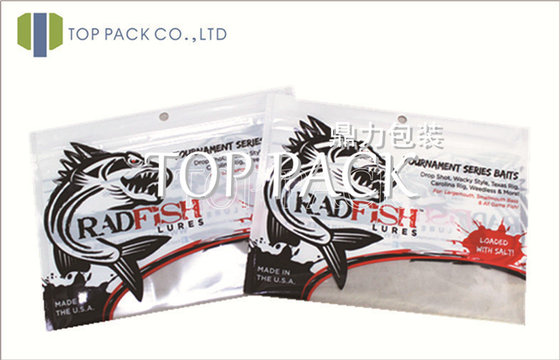 80 - 200micron Plastic Plastic Ziplock Bags , Window Ziplock Fishing Bait Bags