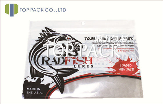 80 - 200micron Plastic Plastic Ziplock Bags , Window Ziplock Fishing Bait Bags
