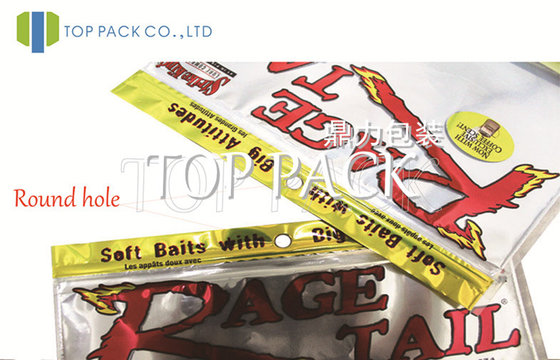 Custom Fishing Food Bag For Fishing Lure , Fishing Bait Packaging Bags
