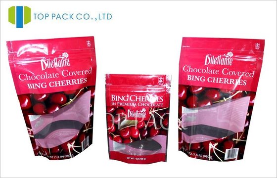 Multilayer Laminated Plastic Stand Up Pouches For Fruit Chocolate Moisture Proof