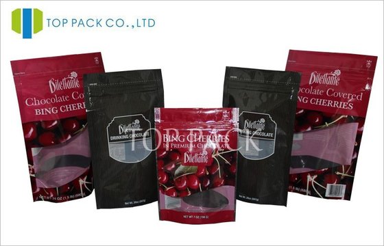 Multilayer Laminated Plastic Stand Up Pouches For Fruit Chocolate Moisture Proof
