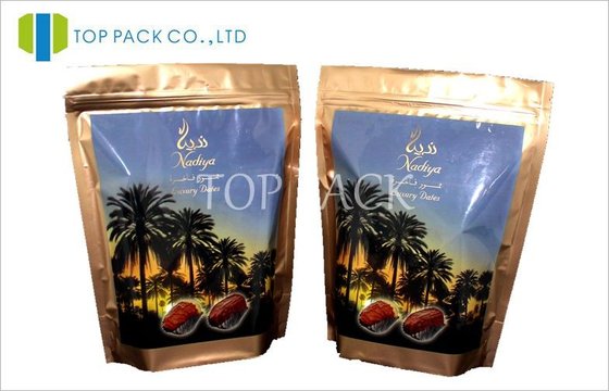 Food Stand Up Zipper Pouch Packaging For Dates PET / AL / PE 3 Layer