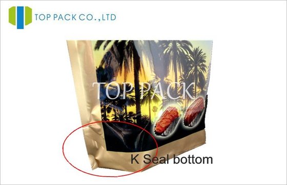 Plastic Ziplock Stand Up Pouches With K Seal Bottom Multilayer Laminated