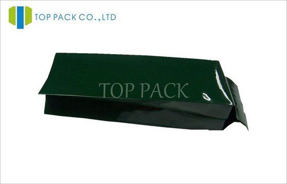 Black Plain Printed Coffee Bags With Valve , 8 oz Aluminum Foil Heat Seal Bags