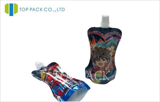 Aluminum Foil Stand Up Pouch With Spout , Printed Shampoo Doypack Packaging