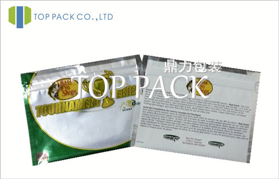 Aluminum Foil Plastic Ziplock Bags Heat Seal With Ziplock For Fishing Lure