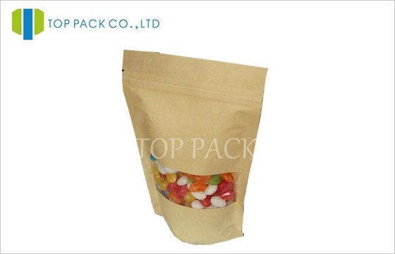 Coffee Plain Stand Up Pouch With Window