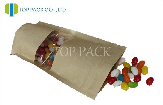 Coffee Plain Stand Up Pouch With Window