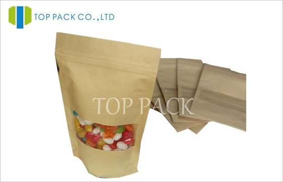 Coffee Plain Stand Up Pouch With Window